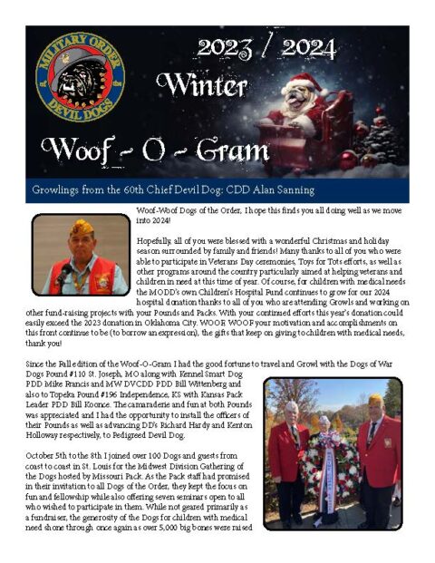 Kennel WOG Winter 2024 | Military Order of the Devil Dogs