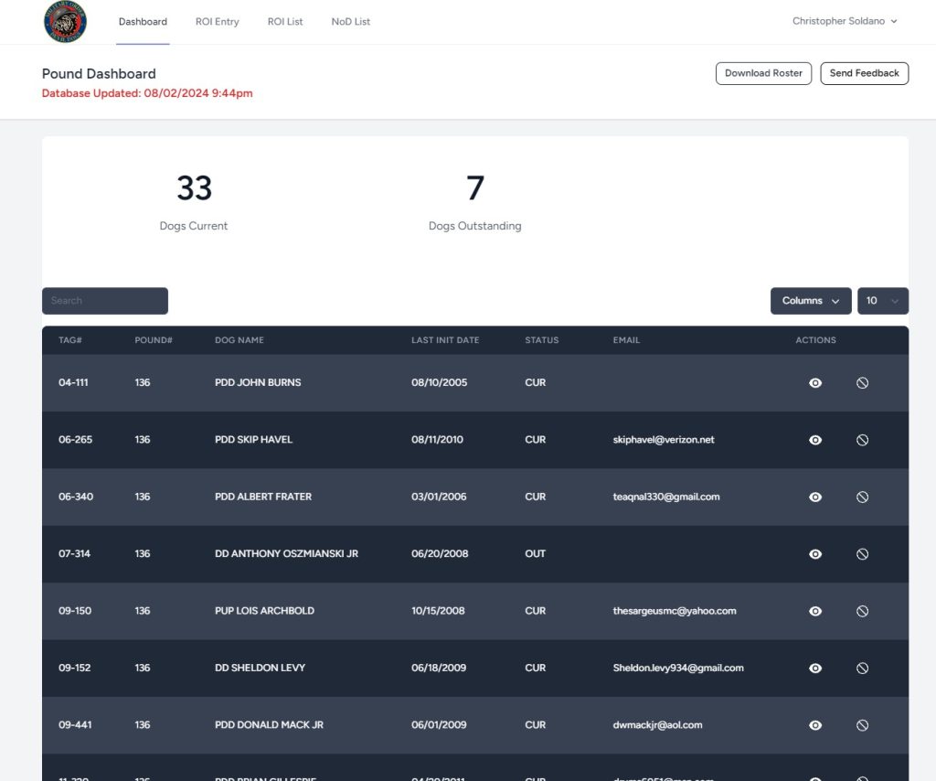 New Front End Database | Military Order of the Devil Dogs